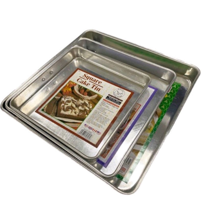 Aluminium Double Handle Shallow Square Cake Tin (4022/4026/4031 ...