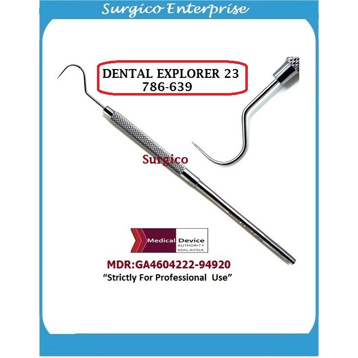 Dental Explorer 23 Probe 786-639 Shepherds Hook Periodontal Dental ...