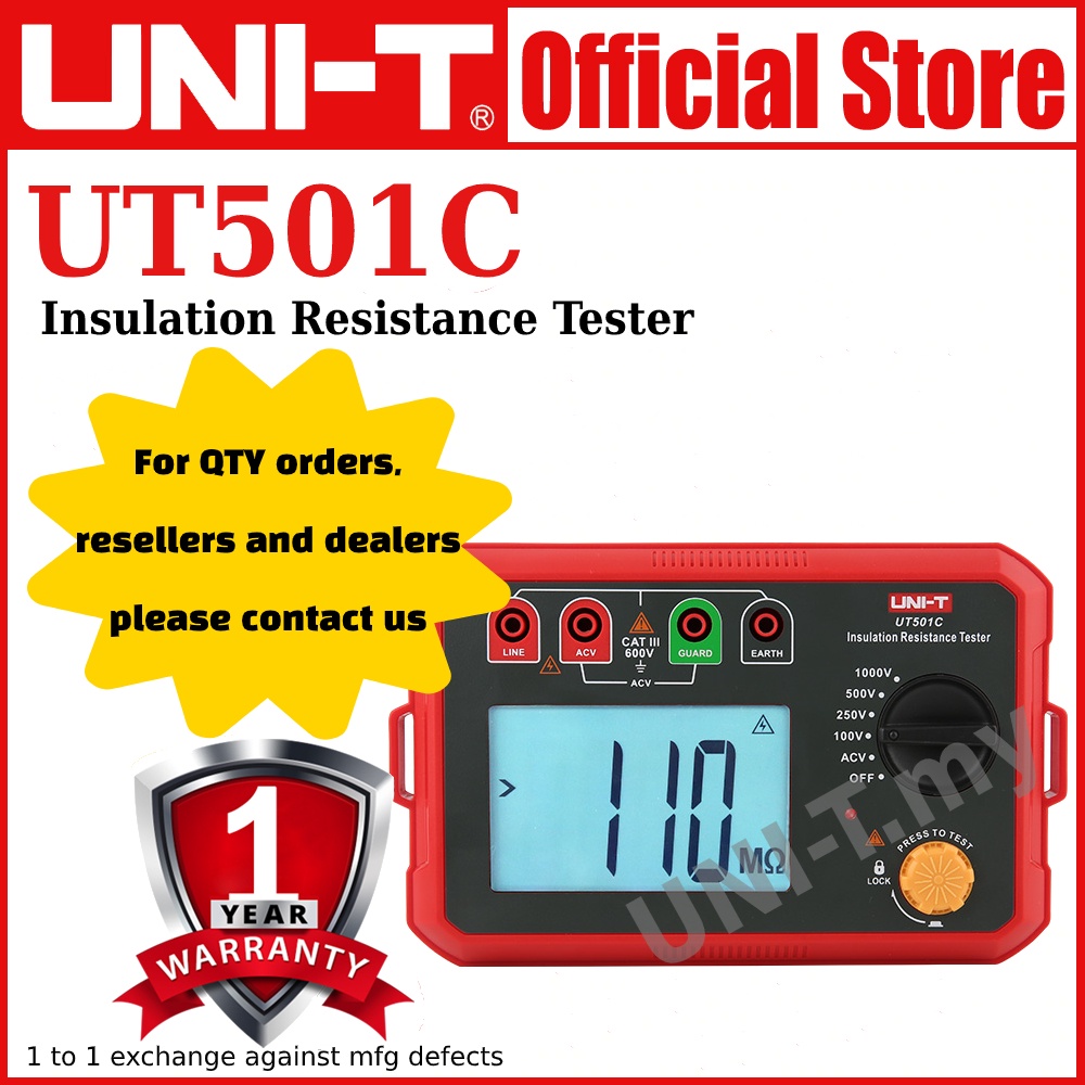 UNI-T UT501C Insulation Resistance Tester | Shopee Malaysia
