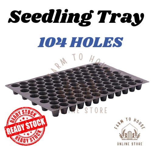 104 Holes Seedling Tray Plastic Nursery Tray Plastic Bekas Benih ...