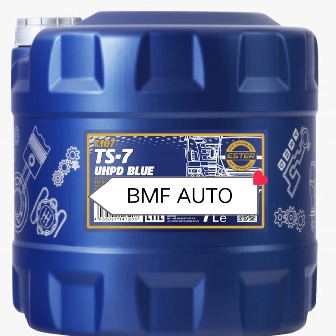 ORIGINAL MANNOL TS-7 10W40 UHPD BLUE FULLY HDEO 7L 7107 + ESTER MADE IN EU TS7 10K | Shopee Malaysia