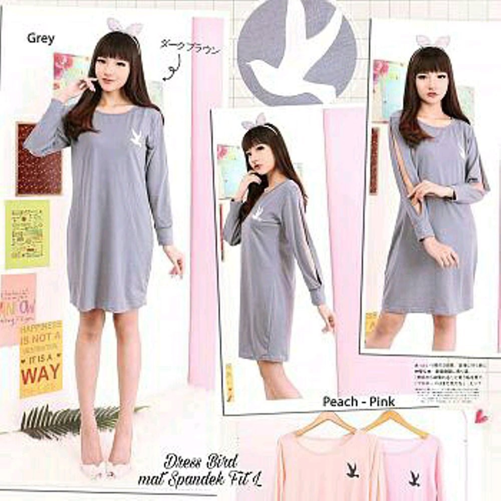 Otd DNSCMS BIRD DRESS WOMEN'S CLOTHING FASHIONABLE CUTE PINK MINI CANAL ...