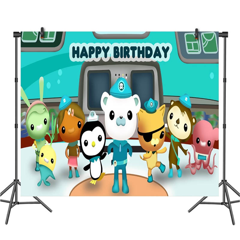 [CLEARANCE] The Octonauts Cartoon Sea Ocean Birthday Party Background ...