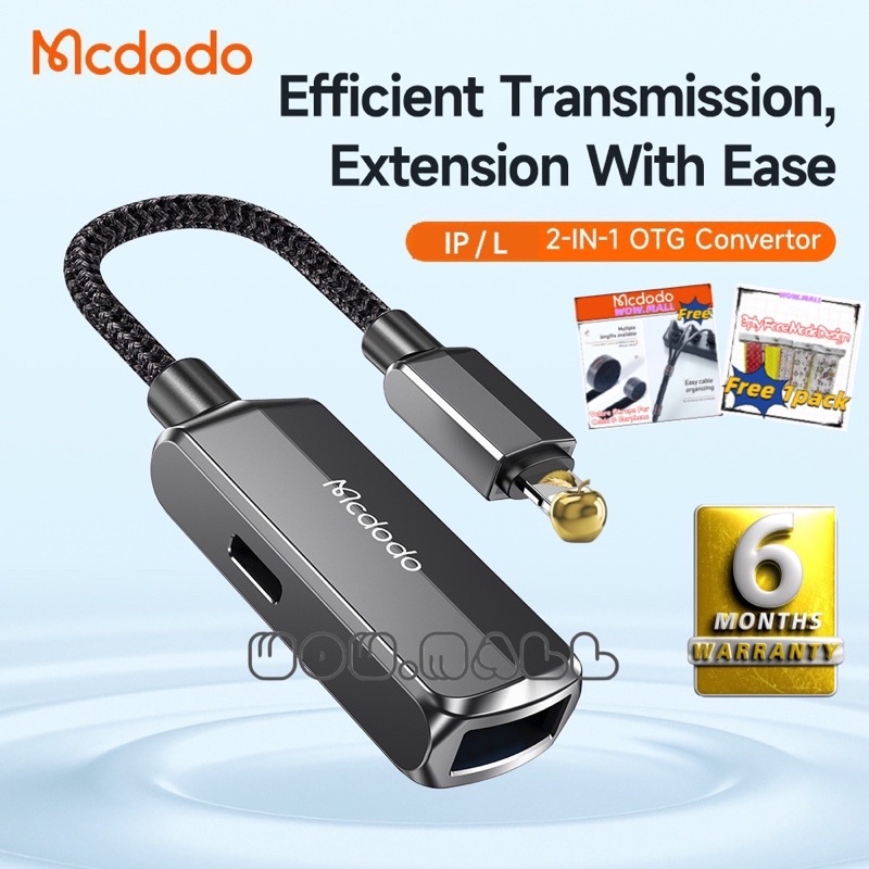 MCDODO OTG-860/873 CA-2690 Type C / IP L to USB 3.0 Camera Adapter OTG ...