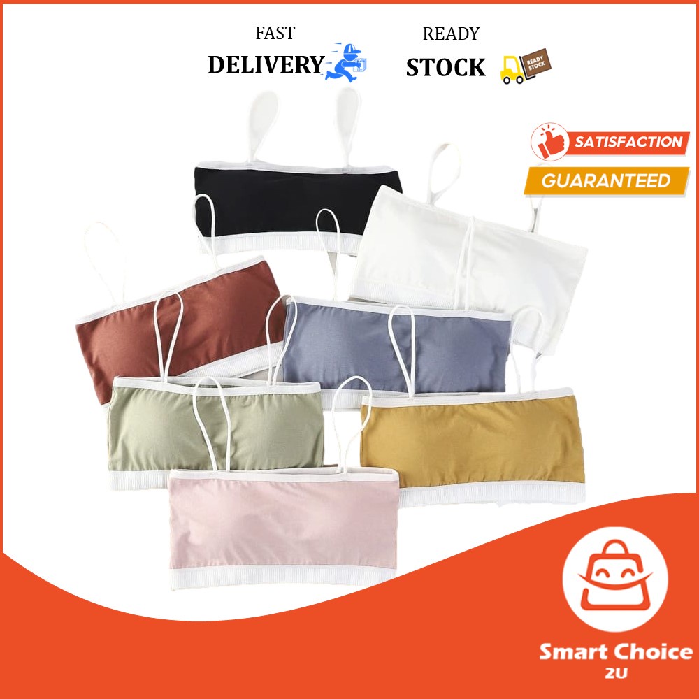 Anti-Sagging Female Girls Style Pure Cotton Tube Bra Tube Top Fashion ...