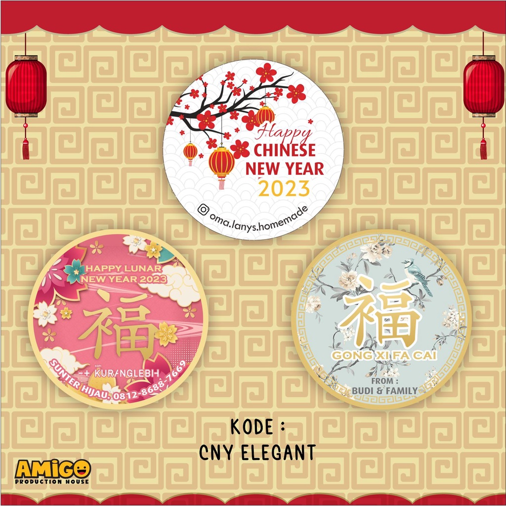 Round sticker packaging for chinese new year 2025 chinese new year ...