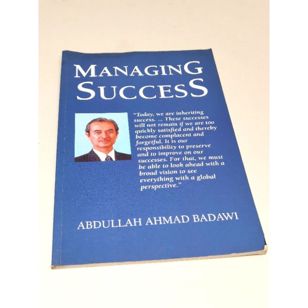 Managing Success Book By Abdullah Ahmad Badawi Ex Prime Minister ...