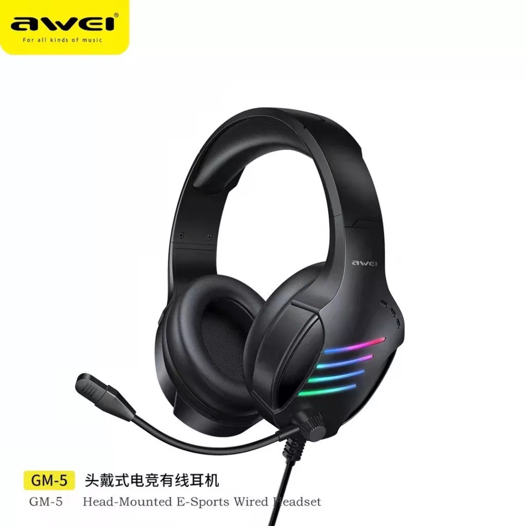Awei Head-Mounted E-Sports Wired Headset GM-5 | Shopee Malaysia