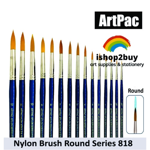 Artpac Round Nylon Brush S818 for Watercolor and Arcylic Paint Halal ...