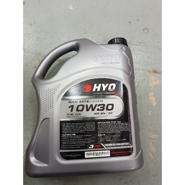 HYO - 10W30 3L [Synthetic Blend] Engine Lubricant Oil [API SN/CF ...