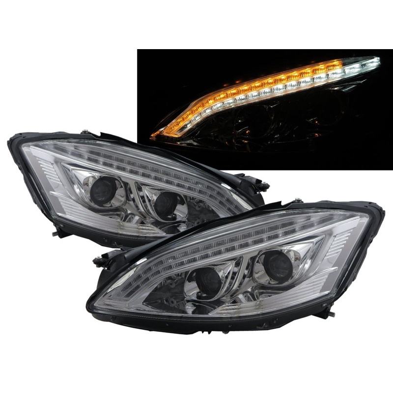 Mercedes Benz w221 2006 2007 2008 2009 projector headlight headlamp ...