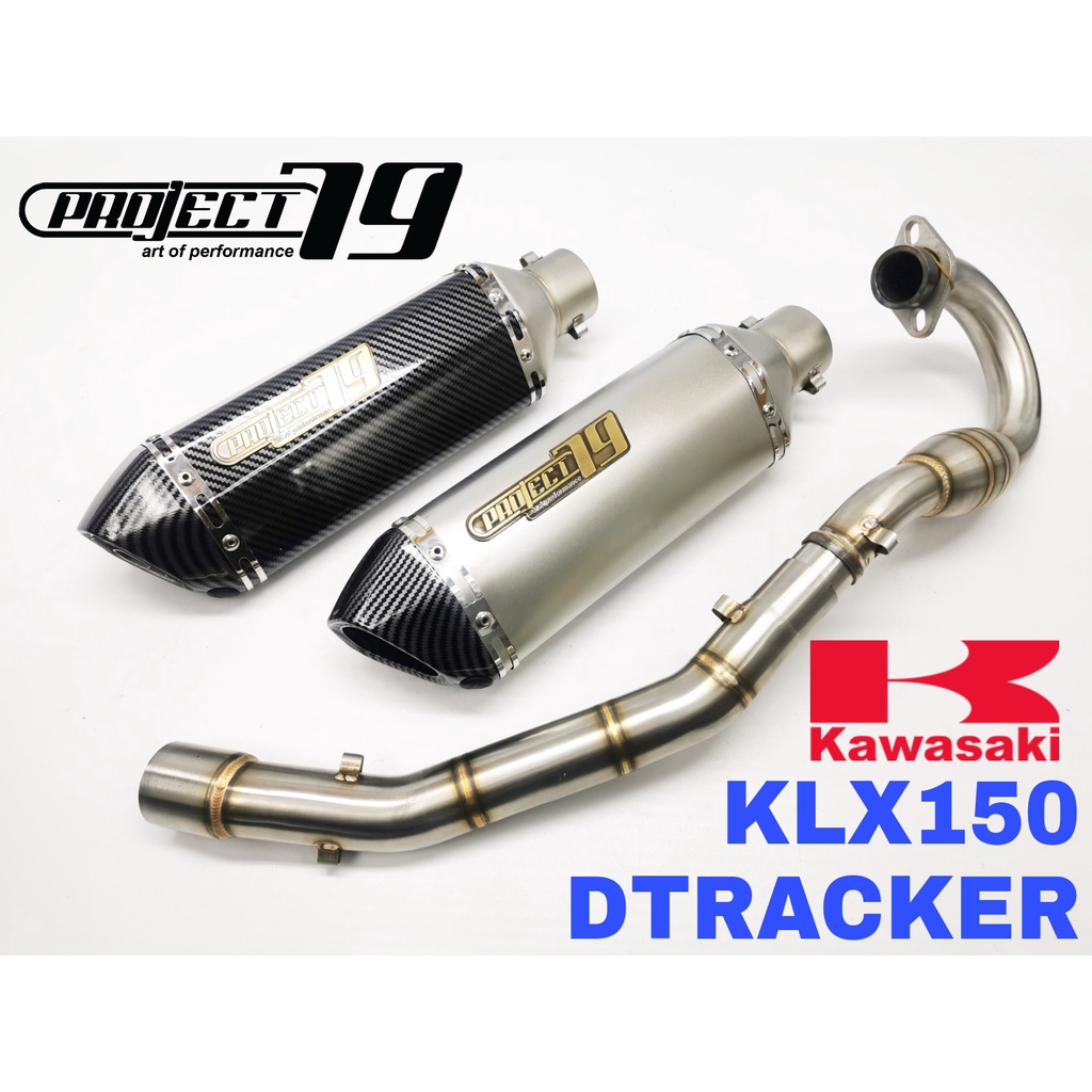 Kawasaki KLX150 / Dtracker Exhaust Project79 Full System Power Boom Piping KLX 150 Ekzos Pipe D ...