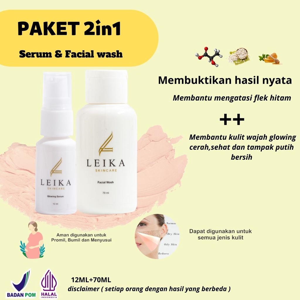 HITAM Package 2in1 Serum-Facial wash Removes Black Spots bpom Remover ...