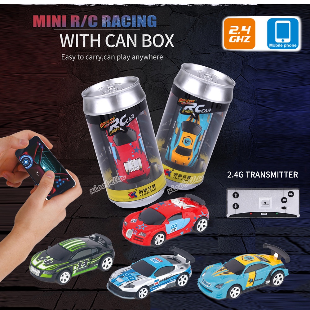 1:58 Remote Control MINI RC Car Battery Operated Racing Car PVC Cans ...