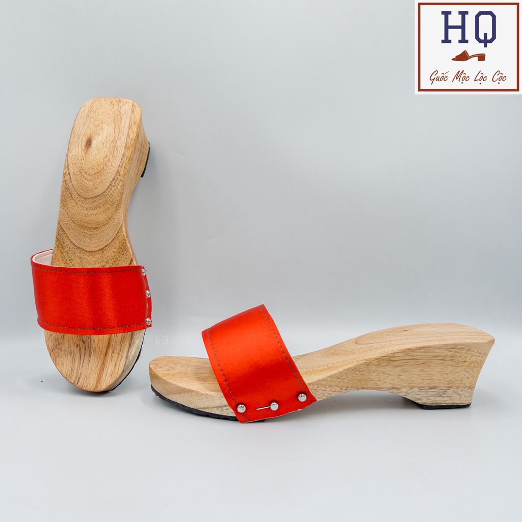 5-inch wooden clogs, Thanh Anh wooden sandals with silk straps, wooden ...