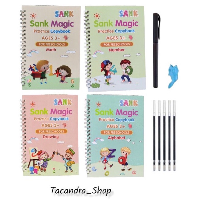 Sank Magic Pratice Book 1 Set Of 4 Pens/Book For Learning To Write ...