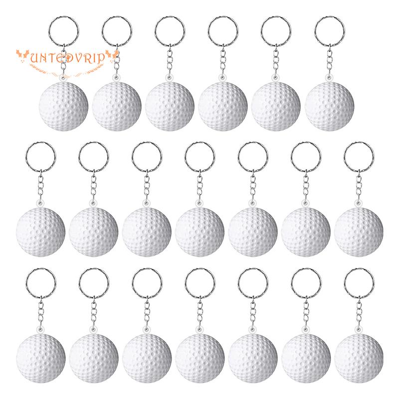 20 Pack Golf Ball Keychains for Party Favors,Golf Ball Stress Ball ...