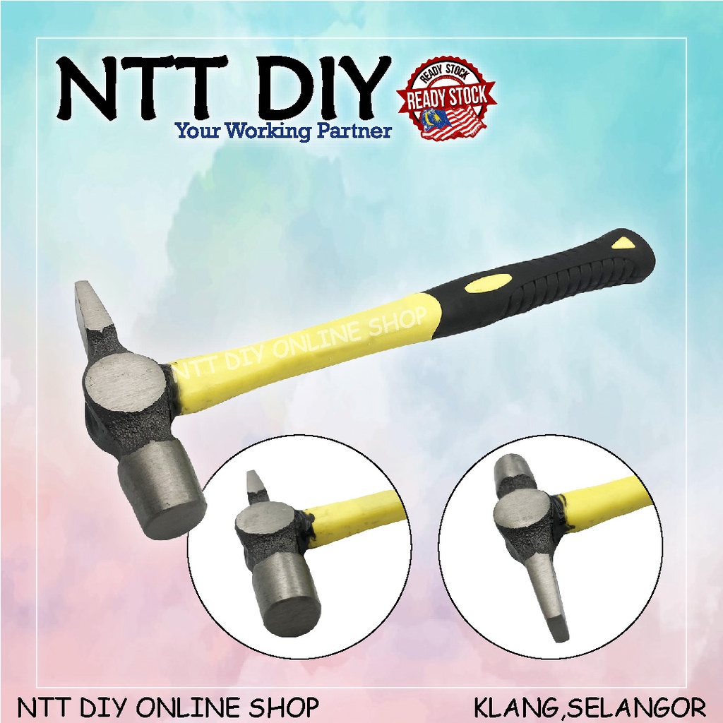 NTT DIY Fiber Handle Cross Pein Hammer 16mm 18mm Wiring Hammer Anti ...