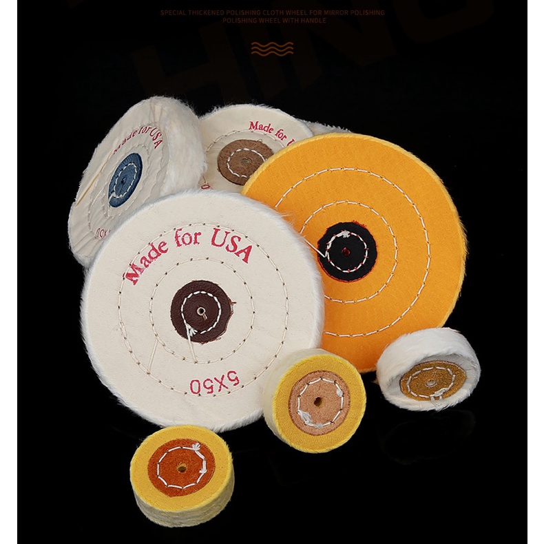 1pcs White/yellow Cloth Buffing Polishing Wheels Buffer Polish Grinder ...