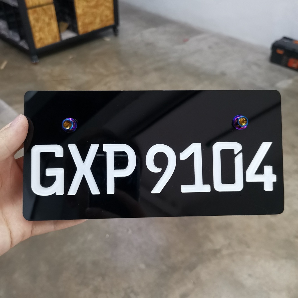 No Plate Euro Design Acrylic Nombor Timbul Motor Nombor Plate | Shopee ...
