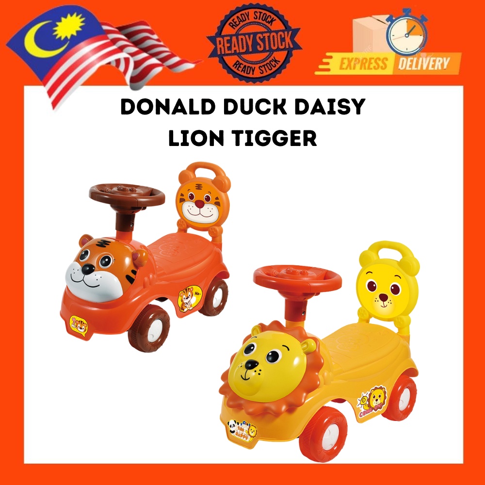 Children Ride On Cartoon Donald Duck Daisy Lion Tigger Mini Walker Push ...