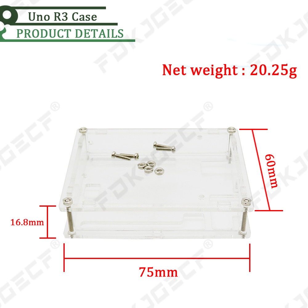 For Uno R3 Case Acrylic Transparent Acrylic Box Clear Cover Compatible ...
