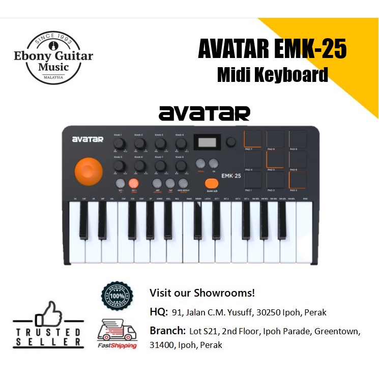 Avatar EMK-25 Midi Keyboard portable keyboard | Shopee Malaysia
