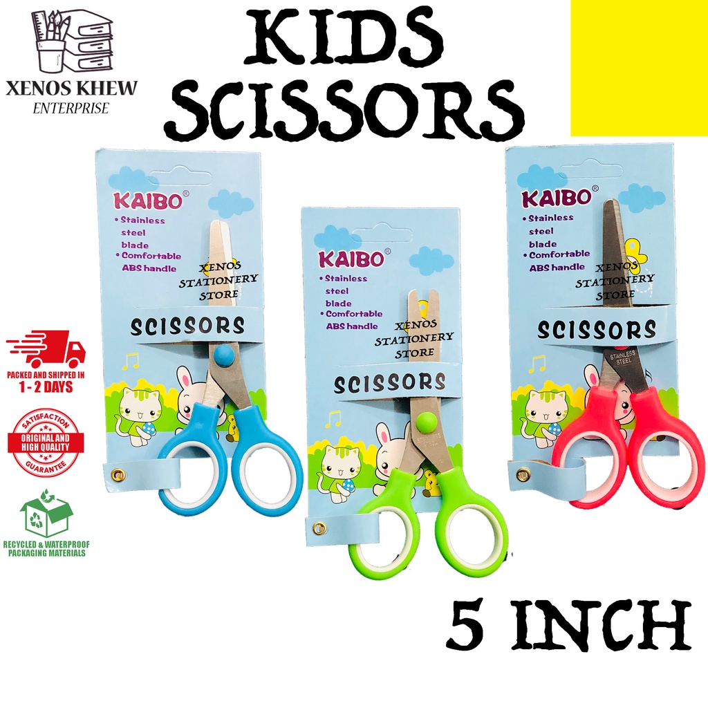 KIDS SAFETY SCISSORS 5" / KIDS SAFETY SCISSORS 5 INCH (READY STOCK ...