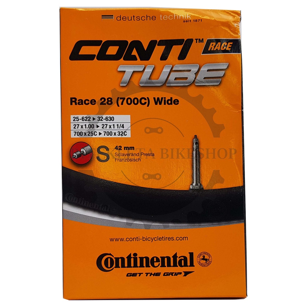 CONTINENTAL INNER TUBE RACE 28 700C WIDE 25-32C 42MM PRICE | Shopee ...