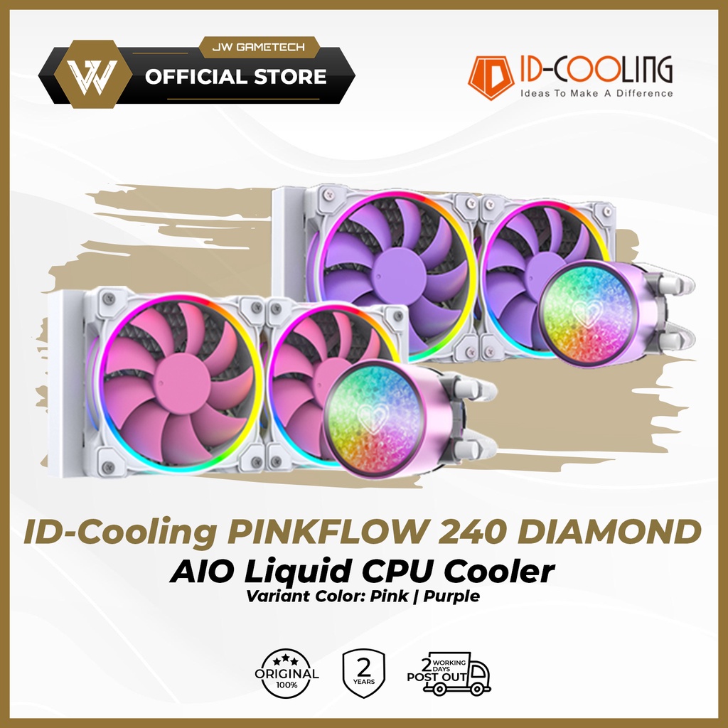 ID-Cooling PINKFLOW 240 Diamond Edition AIO Liquid CPU Cooler ...