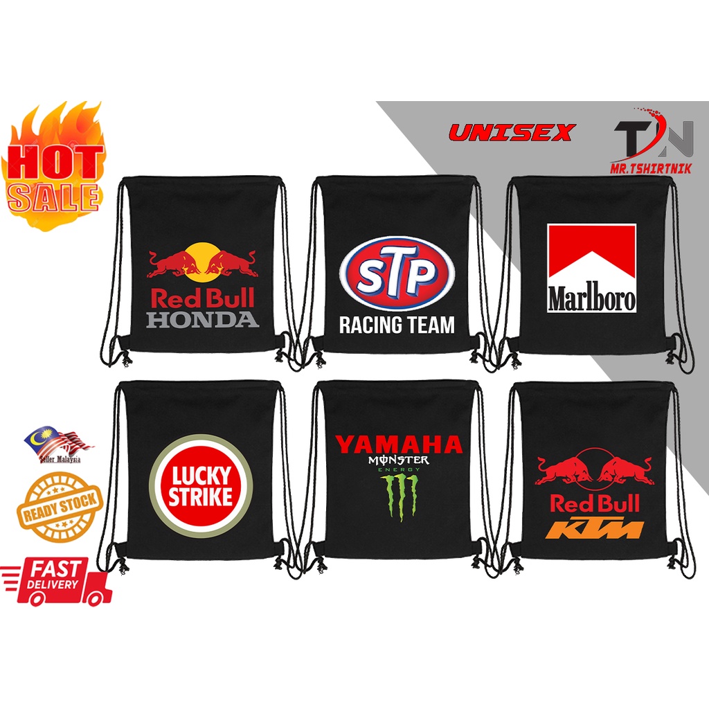Drawstring Bag Motor Honda Redbull Ktm Redbull Luck Strike Marlboro STP ...