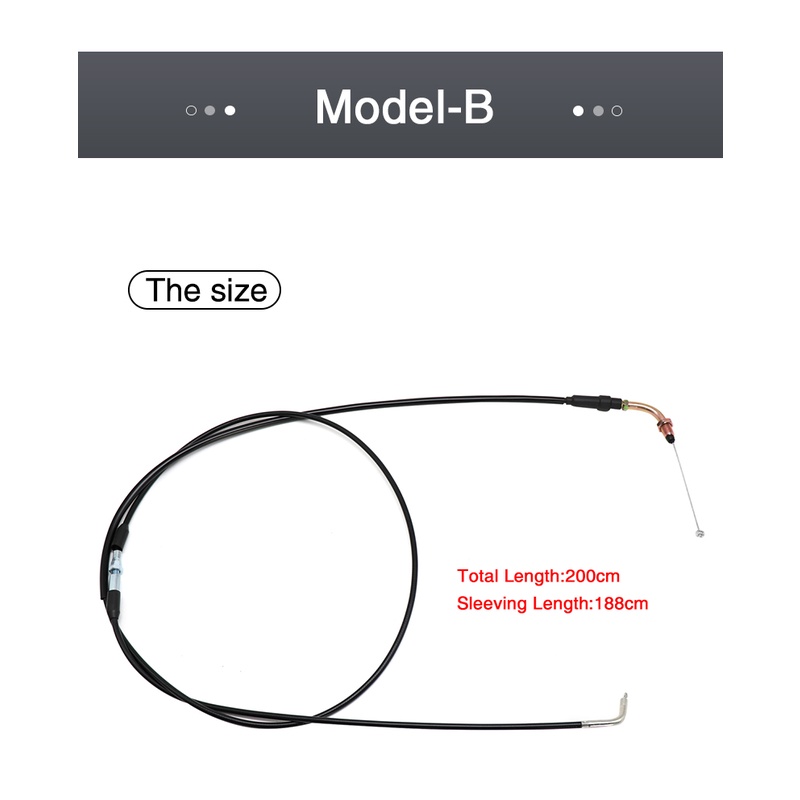 Motorcycle Throttle Cable Scooter Accelerator Cables GY6 Engine 50cc ...