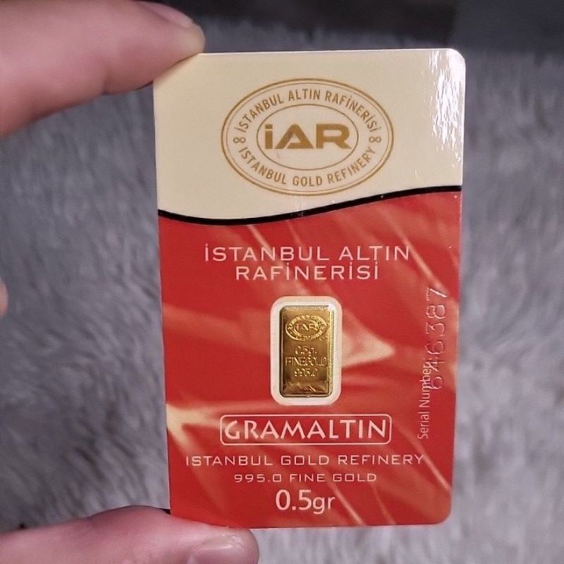 iAr GRAMALTIN Istanbul Gold Refinery 0.5g 995.0 Fine Gold | Shopee Malaysia