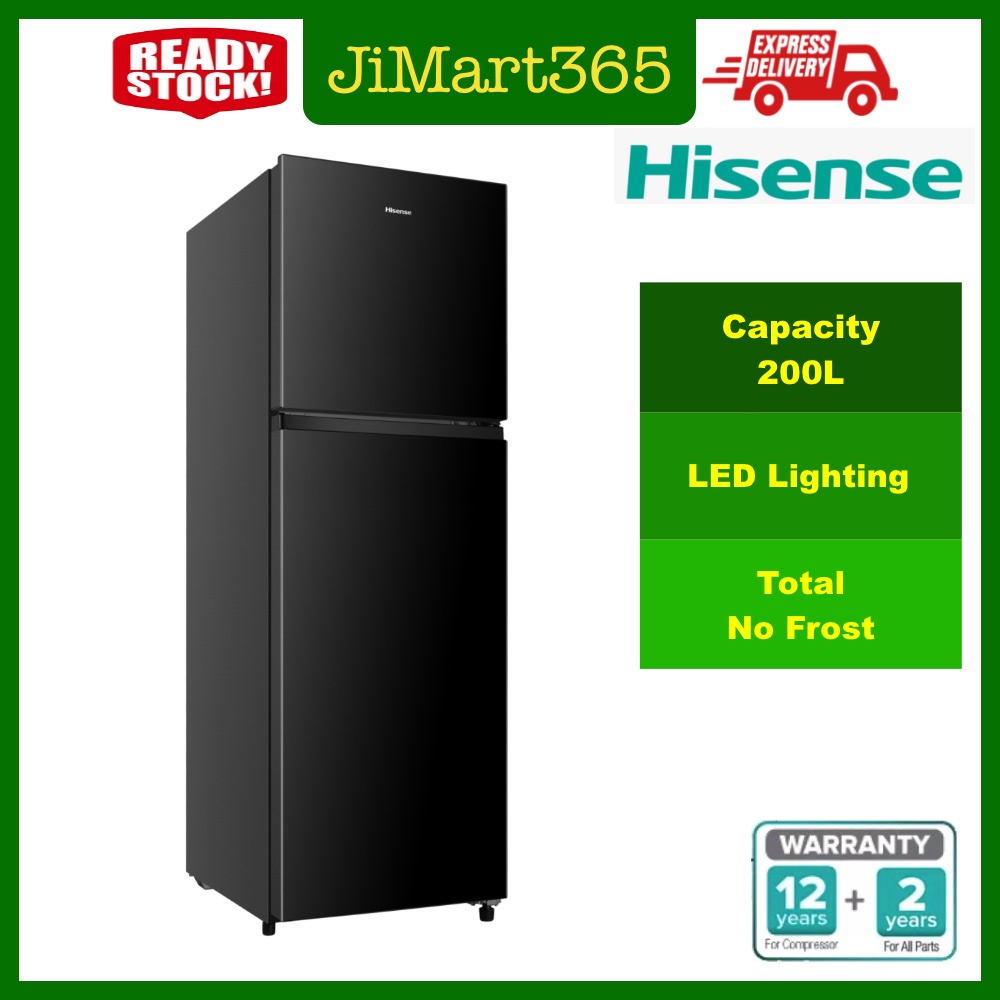 Hisense 200L 2 Door Frost Free Refrigerator Fridge RT218N4ABN | Shopee ...
