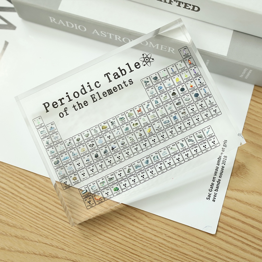 Transparent Acrylic Crystal Periodic Table Ornaments Technological ...