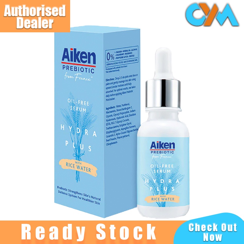 Aiken Prebiotic Hydra Plus Oil-Free Serum 30ml From France Serum ...