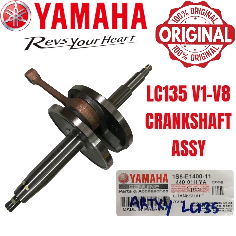 YAMAHA LC135 V1 V2 V3 V4 V5 V6 V7 V8 4SEED 100% ORIGINAL CRANKSHAFT ASSY CRANK SHAFT KRANK SAB ...