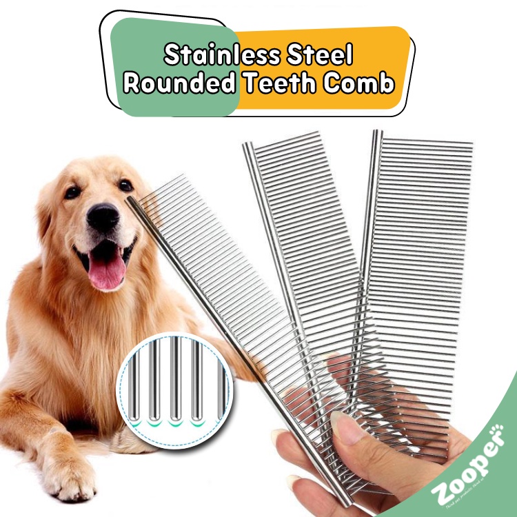 Pet Comb Smooth Hair Dog Comb Grooming Comb Stainless Steel Different ...