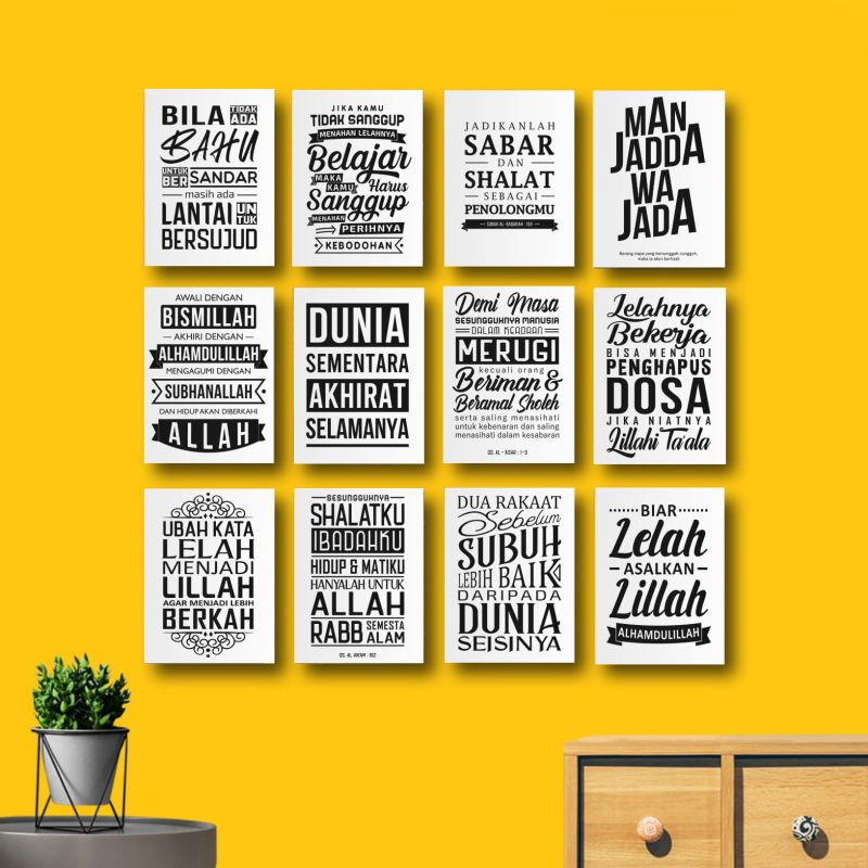 HIASAN DINDING KAYU Islamic Quotes Wall Decoration Room Wall Display ...