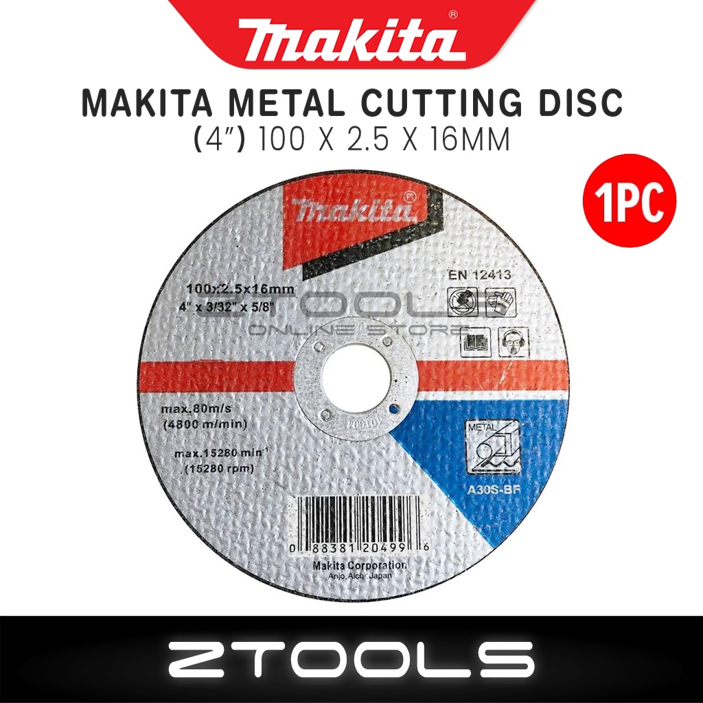 (1pc) Makita 4" Metal & Steel Cutting Disc | 100 x 2.5 x 16MM | Mata ...