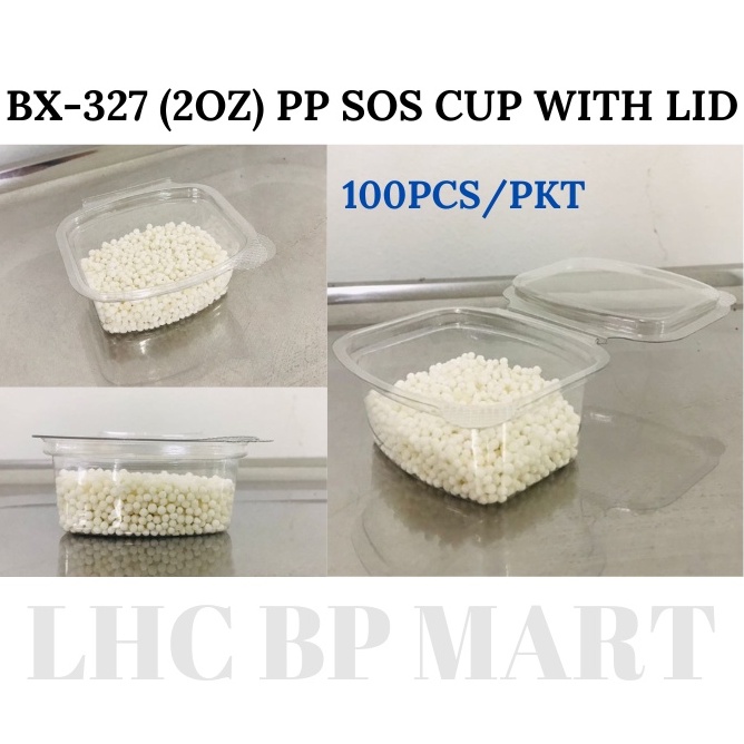 [LHC] BX DISPOSABLE PP SOS CUP WITH LID 2OZ 100PCS / SOS CONTAINER ...