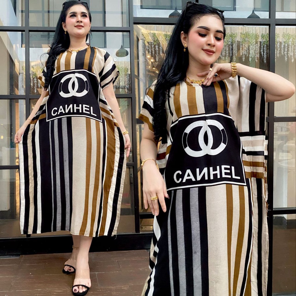 Latest motif Daster Branded Busui Strip B2M Daster | Shopee Malaysia