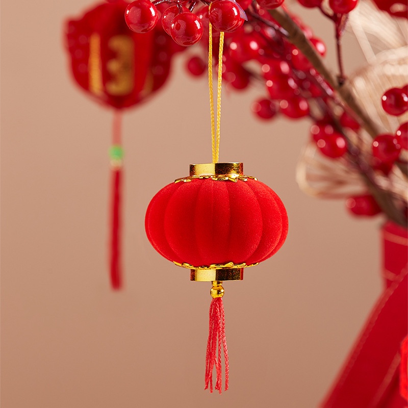 [2025新年M'sia] 春节装饰植绒小灯笼单个 │ CNY Mini Red Lantern Decoration | Shopee ...