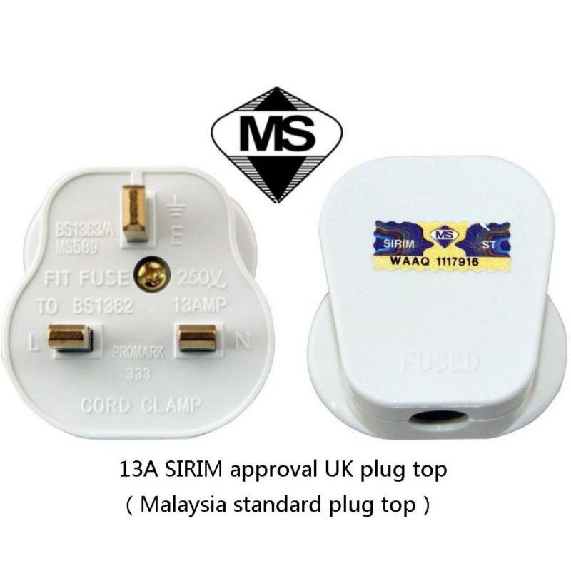 E452 Rewritable Three-Pin Plug With Sirim High Quality (1unit) | Shopee ...