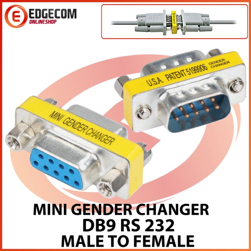 Gender/rs232 SERIAL Connector DB9 Male to Female 9pin Adapter | Shopee ...