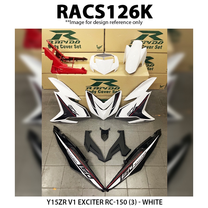 Rapido Cover Set Assembly Y15ZR V1 Exciter RC-150 (3) (Sticker Tanam ...
