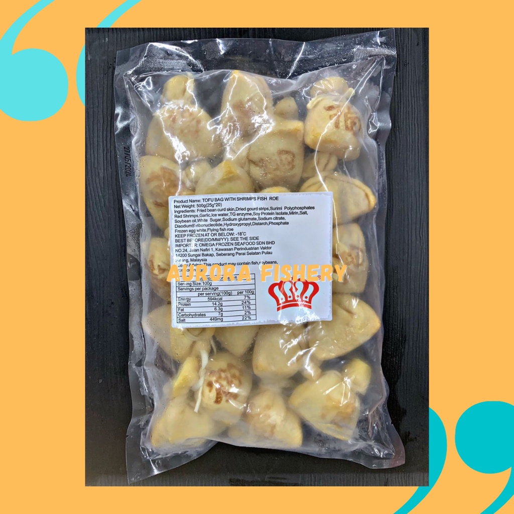 Tofu Bag with Shrimp 炸福袋 (虾肉鱼蛋豆腐包) | Shopee Malaysia