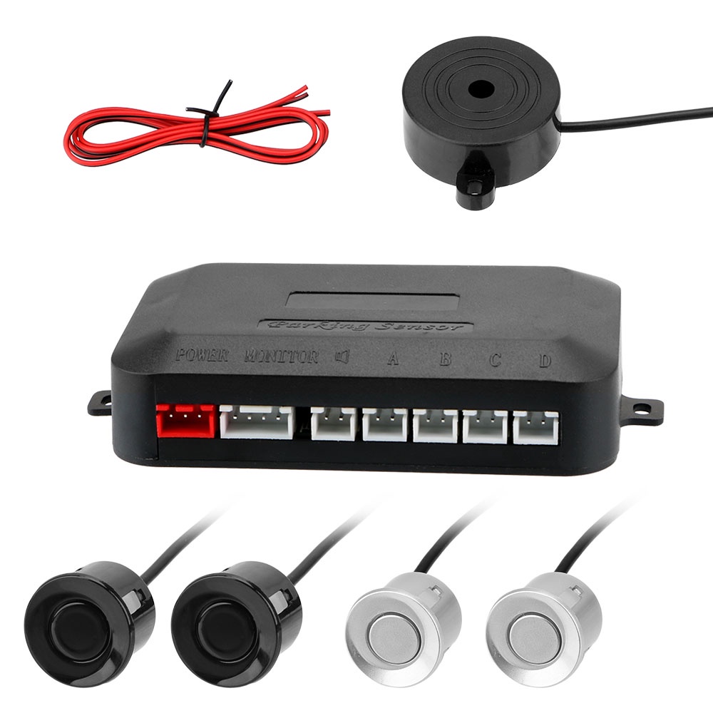 4 Sensors Buzzer Probe System Car Parking Sensor Kit Car Distance