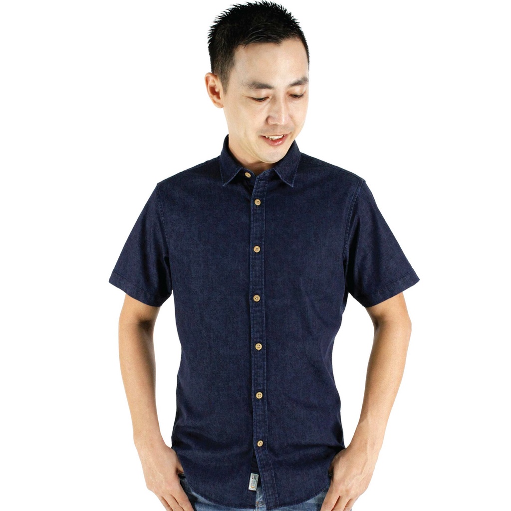 DAPPER MEN CASUAL DENIM SHIRT - D98127WB [ PLUS SIZE AVAILABLE | SIZE ...