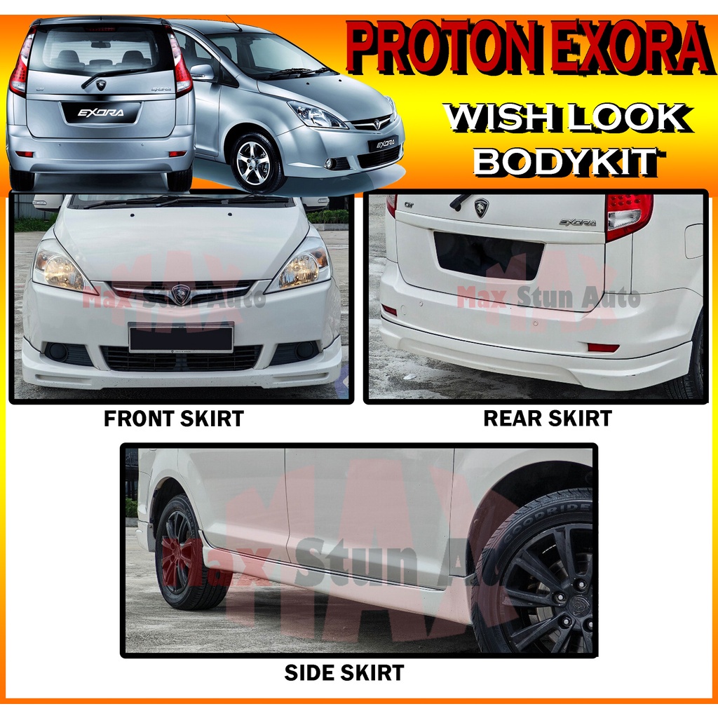 PROTON EXORA 2009-2012 WISH LOOK BODYKIT (WISH) SKIRT LIP FOR EXORA ...